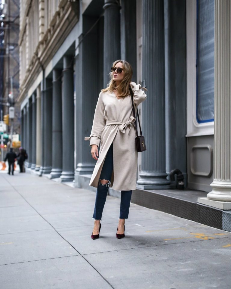 Robe Coat + Ripped Jeans - MEMORANDUM | NYC Fashion & Lifestyle Blog ...