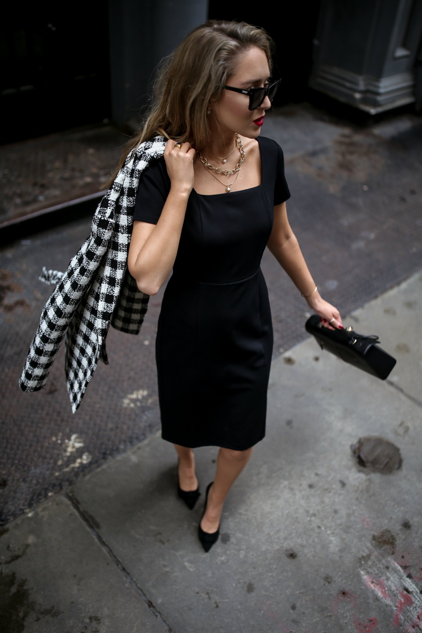 ann-taylor-classic-work-wear-professional-attire-black-short-sleeve ...
