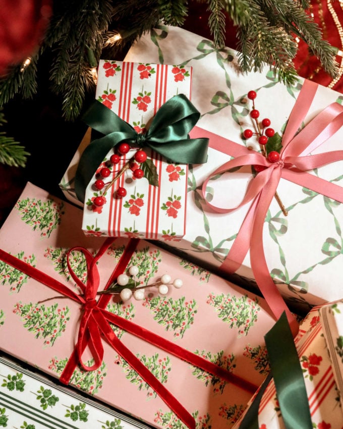 christmas-2021-presents-giftwrap-wrapping-paper-ruby-stripe-red-pink ...